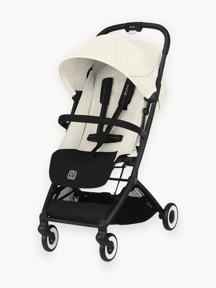 Коляска прогулочная Cybex Orfeo BLK Canvas White с дождевиком и бампером 525000369