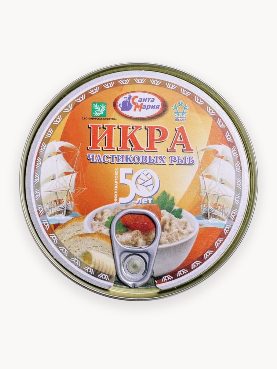 Икра мелких пресноводных частиковых рыб 170 г,  Санта Мария (Россия)