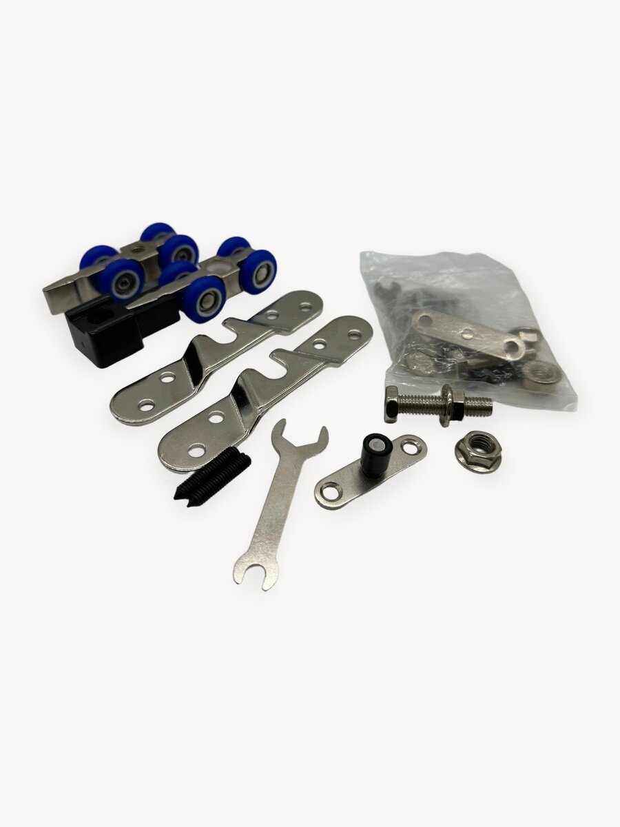 Комплект роликов для раздвижной двери (8 колёсиков) с крепежом