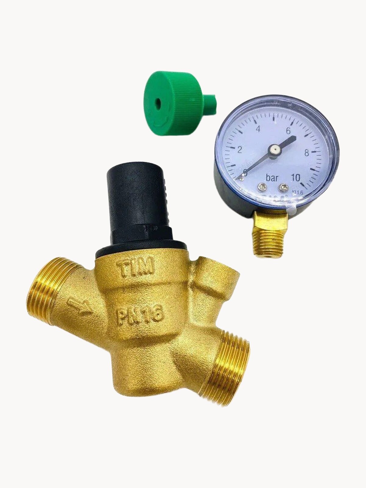 Редуктор давления с манометром 3/4"НР х 1/2"ВР