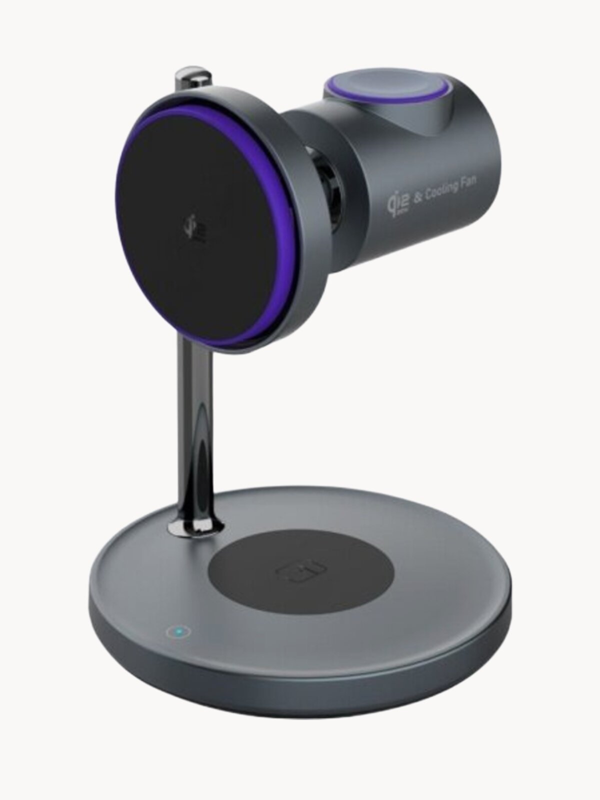 Беспроводное зарядное устройство Deppa 3 в 1 QI2.2 Max Power, серый (23170)