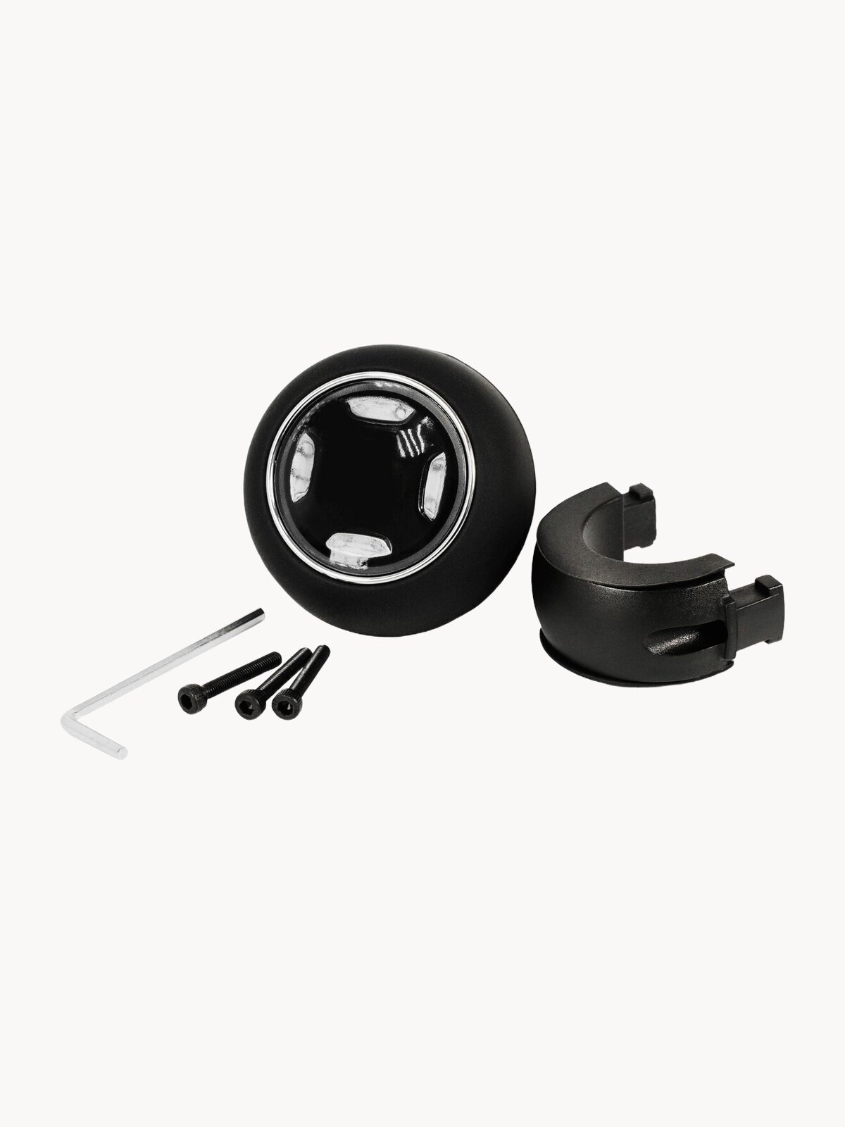 Grix Универсальная ручка-лентяйка на руль черная, 55 мм - 1 шт