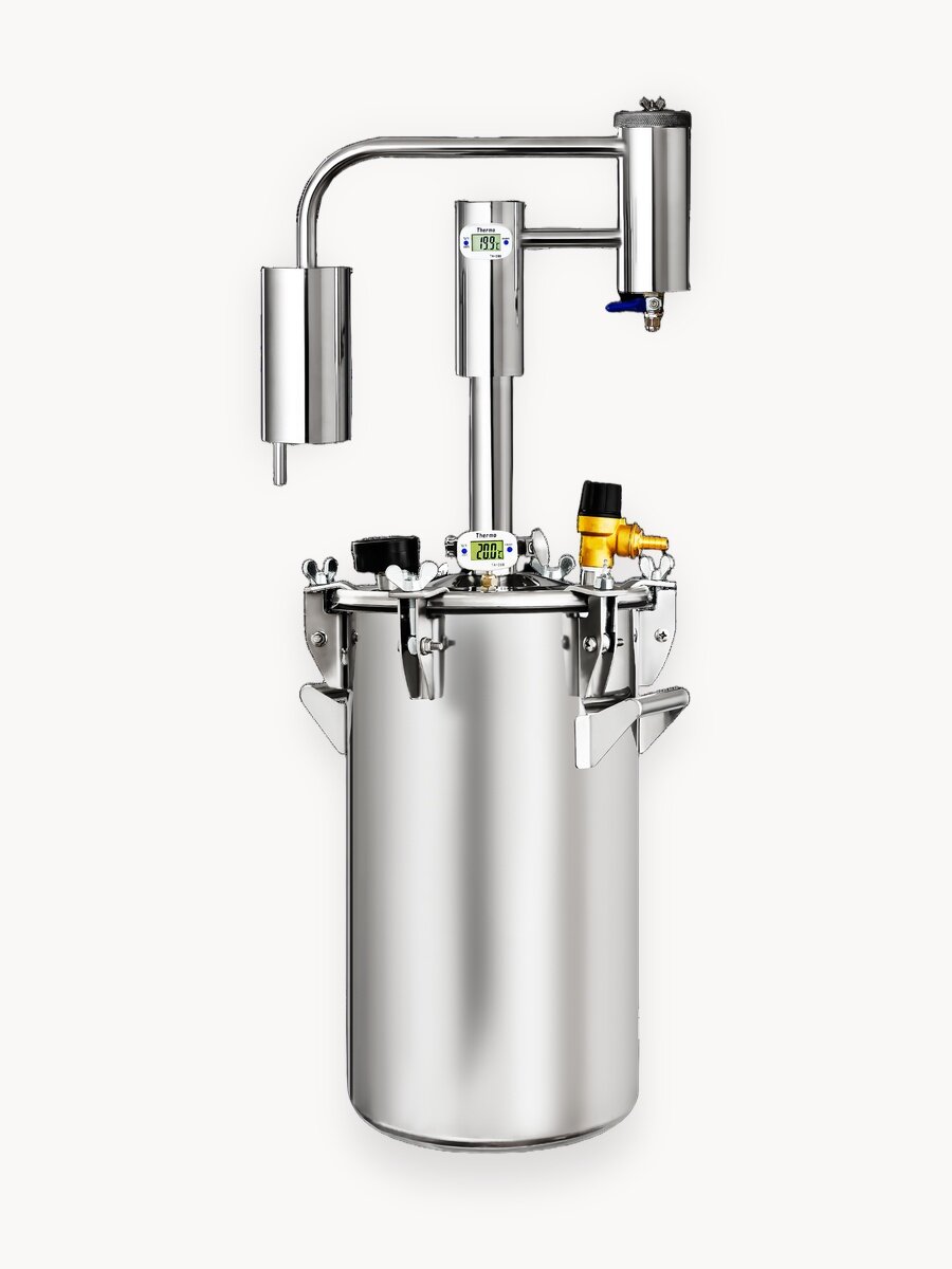 Автоклав 2 в 1, стерилизатор + дистиллятор для самогоноварения Триумф, ТЭН и регулятор, самогонный аппарат.