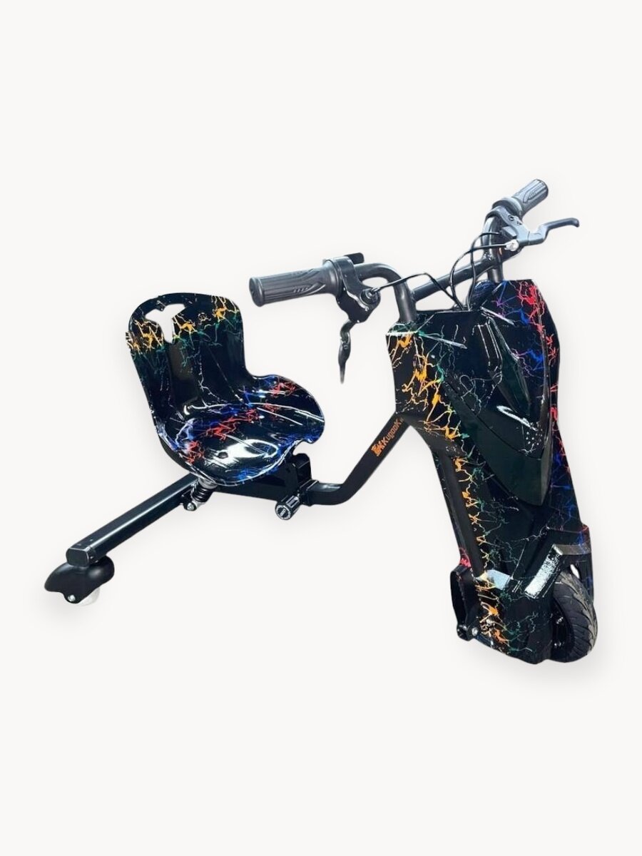 Электроскутер Дрифт Карт KUGOO KIRIN, разноцветная молния