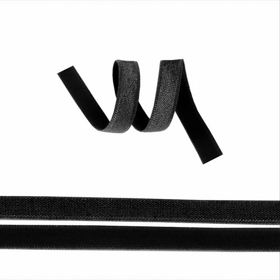 Резинка TBY бельевая (окантовочная блестящая) шир.10мм цв. F322 черный уп.50м