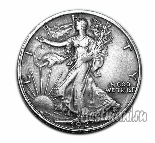 Пол доллара США серебро 1921 года HALF DOLLAR Liberty сувенирная копия монеты, нумизматика, деньги для коллекции