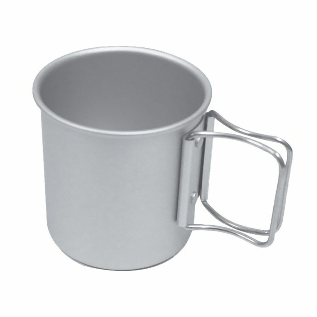 Складной Стакан для воды Из алюминиевого сплава объемом 300 мл-Серебристый