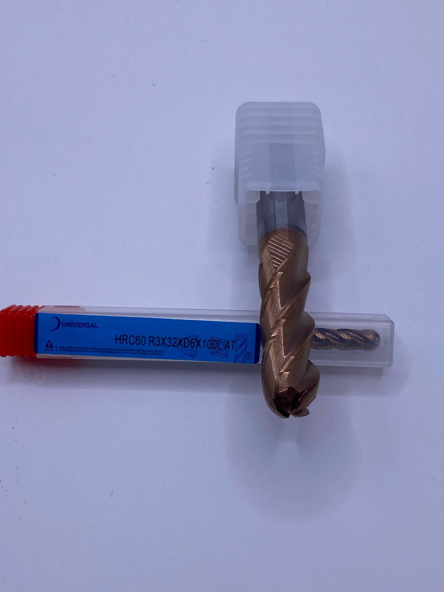 Фреза твёрдосплавная концевая радиусная HRC60 R3X32XD6X100L4T