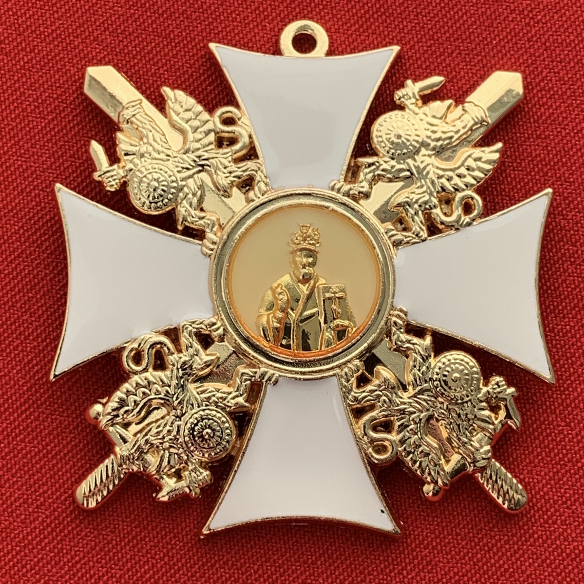 Орден Николая Чудотворца, муляж награды Российской империи. Размер 47х44 мм.