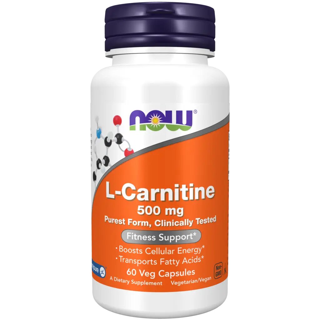 Now L-Карнитин 500 мг /L-Carnitine 500 mg капсулы массой 917 мг 60 шт