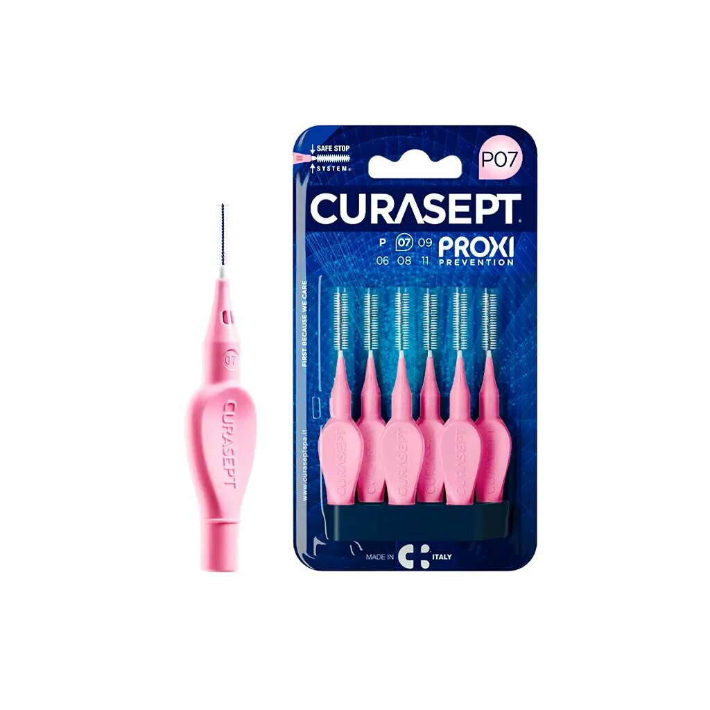 Curasept Proxi Prevention Ёршики межзубные P07 розовые 6 шт