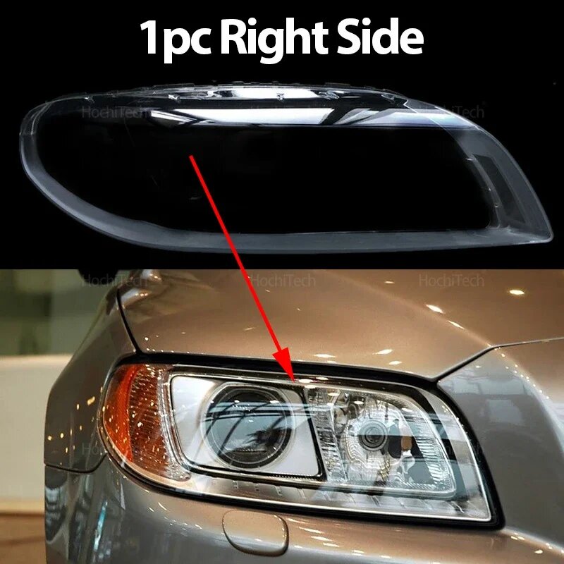 Крышка объектива передней фары автомобиля для Volvo S80 S80L 2006-2016, стекло, авто прозрачный корпус, абажур, прозрачный 1pc Right Side