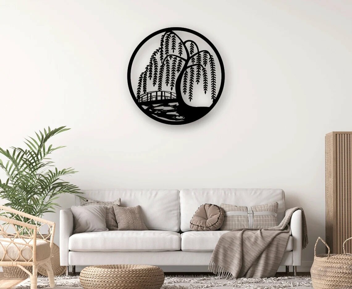 Панно из металла Плакучее дерево