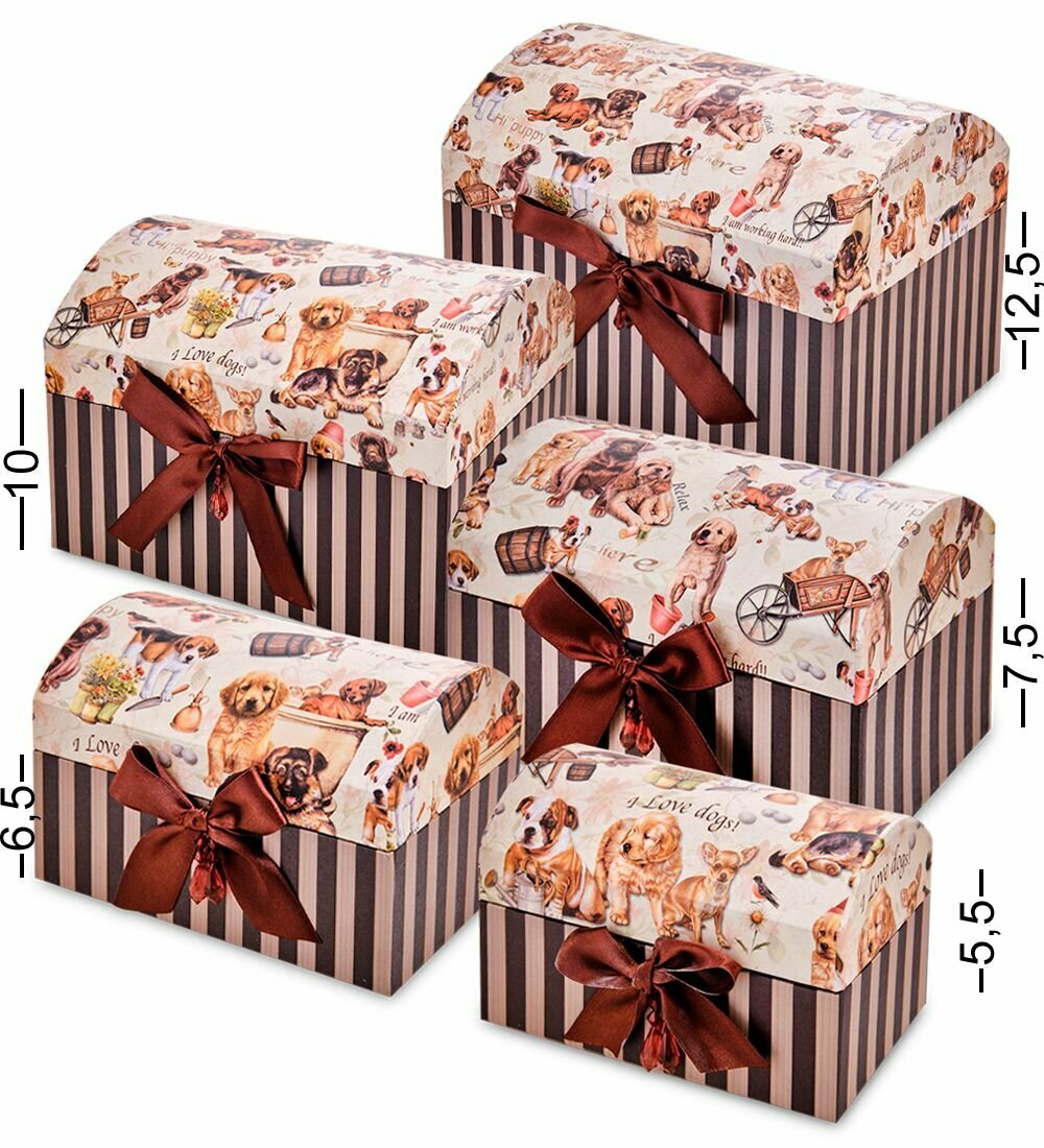 Комплект коробок из 5шт Сундучок