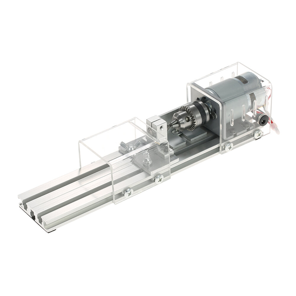 100 Вт Мини-станок для бисера Миниатюрный токарный станок DIY Деревообработка Будда Жемчуг Токарный станок Шлифовка и полировка бусин Деревообработка DIY Токарный станок Полировка Дрель Вращающийся инструмент 12-24 В постоянного тока