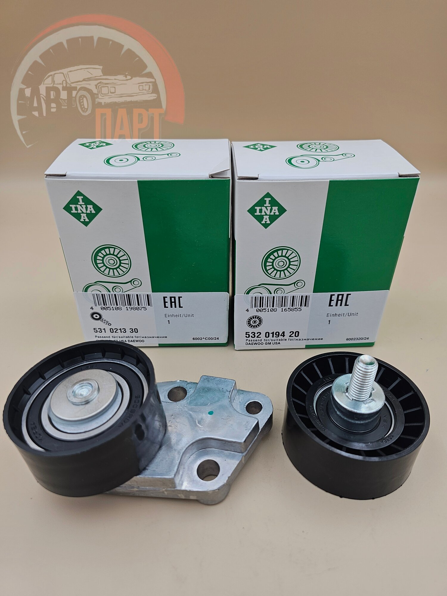 Комплект роликов ГРМ INA AVEO 1.4 LACETTI CRUZE 1.6 NEXIA DOHC LANOS 1.5-1.6 DOHC 531021330 + 532019420 - арт. 531021330/532019420