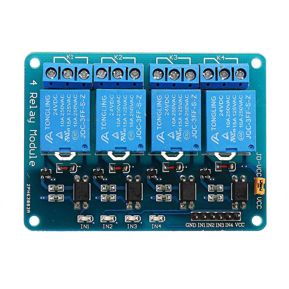 Полезные инструменты Geekcreit 24V 4-канальный релейный модуль для Arduino PIC ARM DSP AVR MSP430