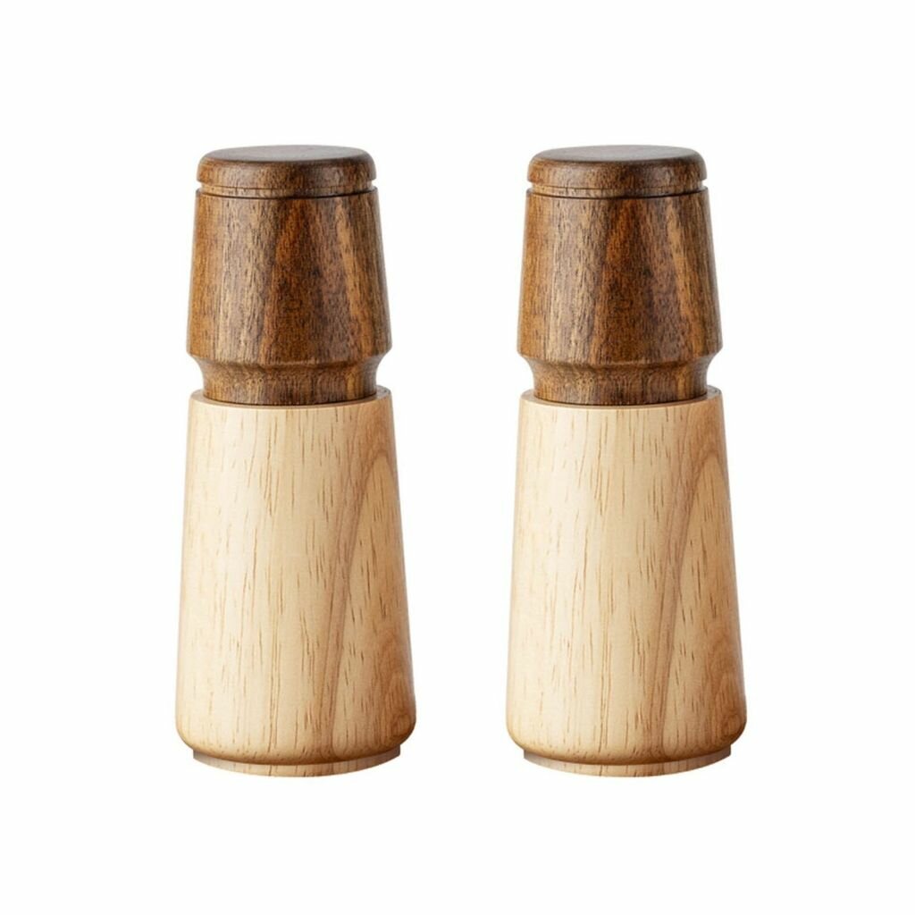 Набор для выпечки, Деревянная мельница для перца из дуба - 5 дюймов, 2 шт. в коробке