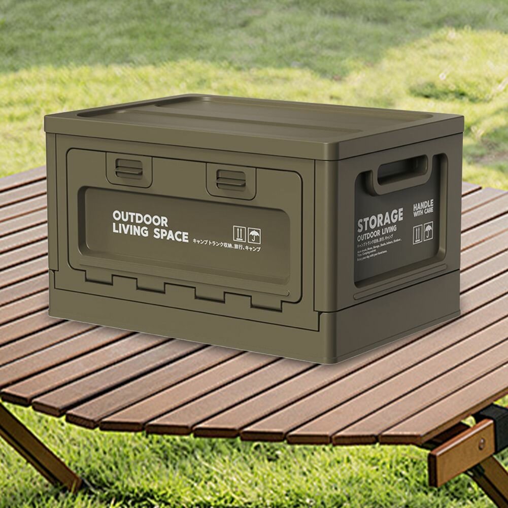 Ящик для хранения в кемпинге, 27 л, легкий складной органайзер для багажника для туристов на открытом воздухе