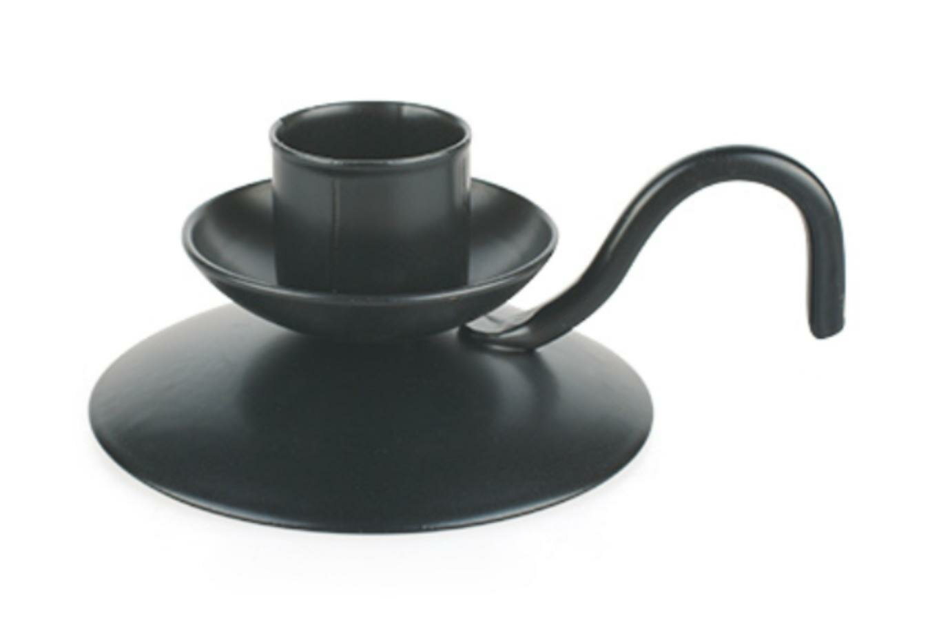 Подсвечник ретро чёрный (10x10x4 см.), 1 шт.