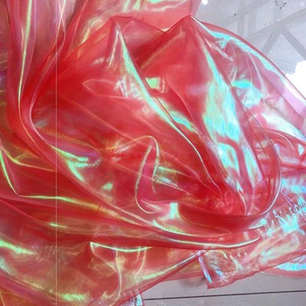 Русалка органза ткань для декорирования 150см Red