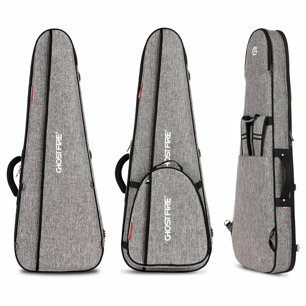 KNOW EASY-Сумка для электрогитары подходит для LP/SG с пакетом расширения Ghost Fire, Electric guitar-grey