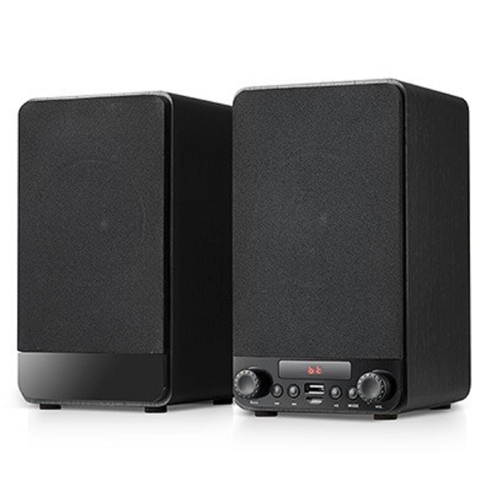 Колонки Dialog Jazz AJ-13 BLACK - акустические колонки 2.0, 2*15W RMS, Bluetooth, FM, USB+microSD reader