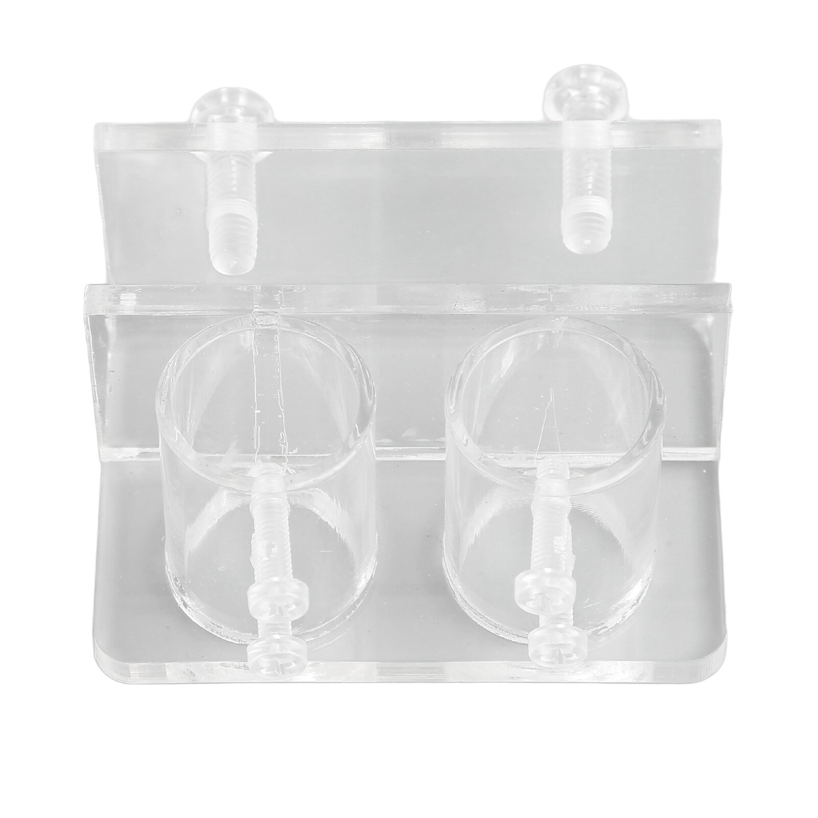 Aquarium Water Pipe Clamp Professional High Transmittance Acrylic Fish Tank Clip for Double Hole 20mm/0.79in Inner Diameter