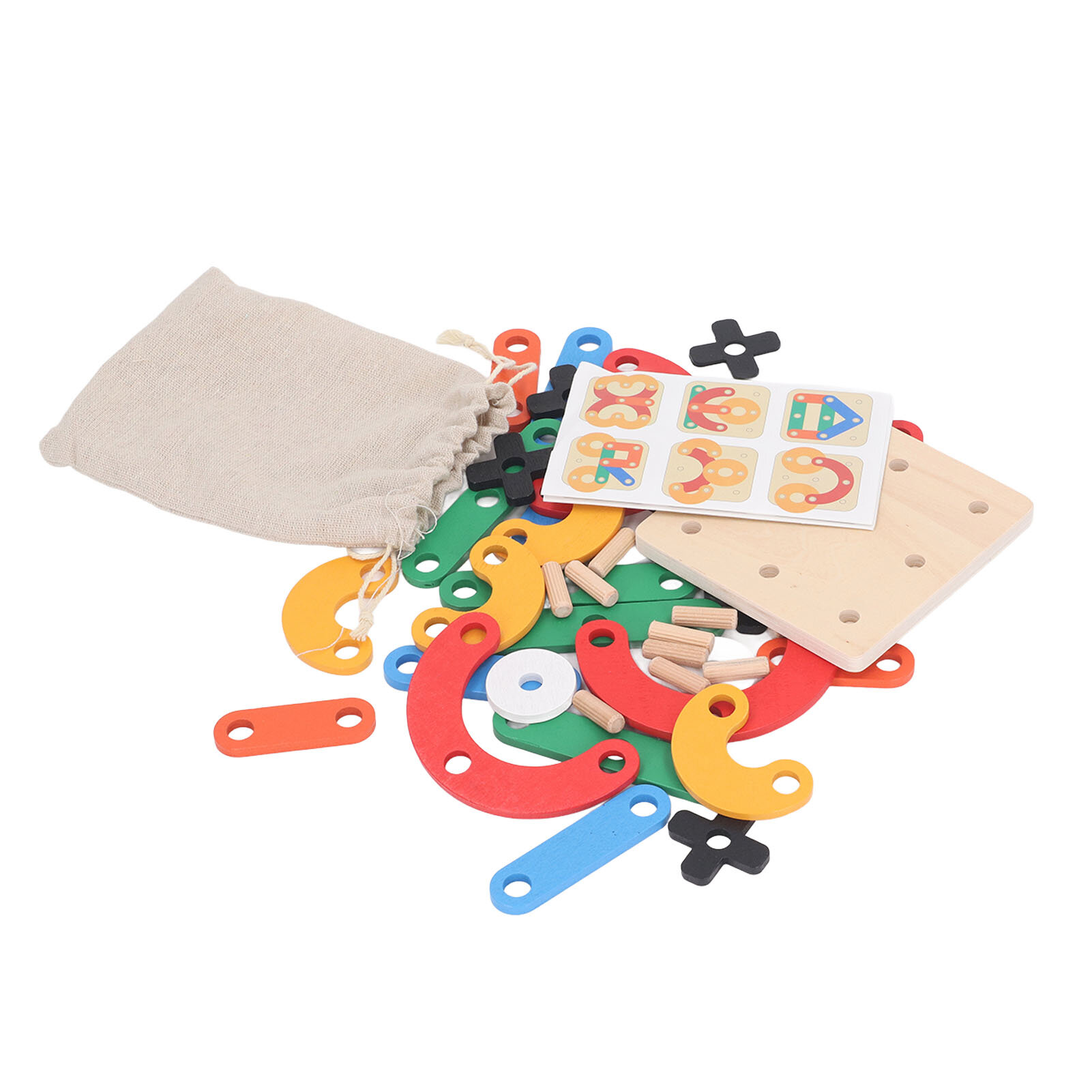 Деревянный строительный блок, красочные деревянные строительные кирпичи для раннего обучения, детская развивающая игрушка