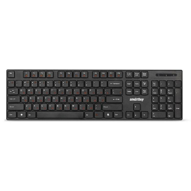 Клавиатура беспроводная мультимедийная Smartbuy ONE 238 SBK-238AG-K черная