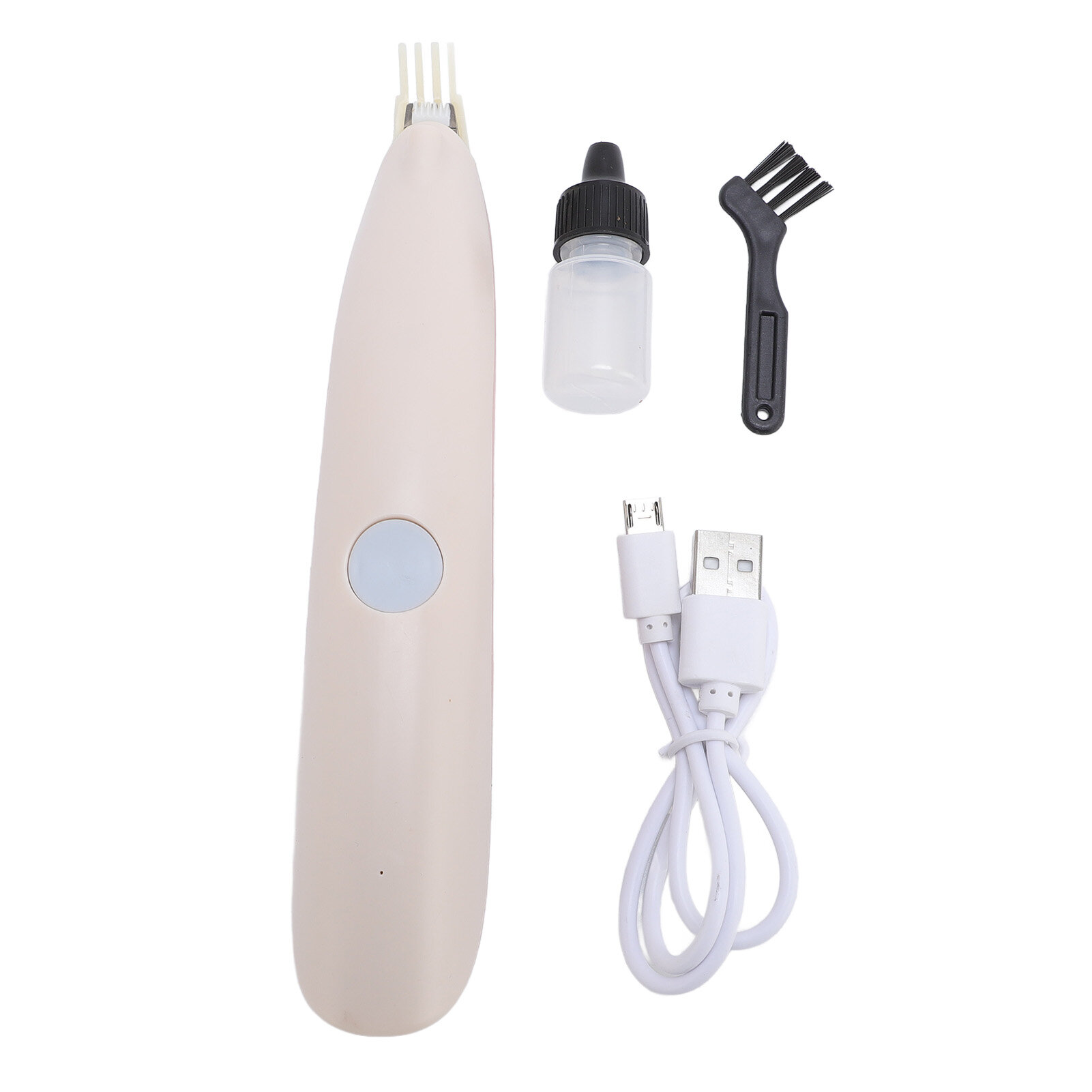 Машинка для стрижки собак, аккумуляторная, с низким уровнем шума, 2 передачами, регулируемой встроенной подсветкой, беспроводной триммер для ухода за шерстью домашних животных, для ухода за шерстью вокруг глаз, ушей, лица, крестца, светло-розовый