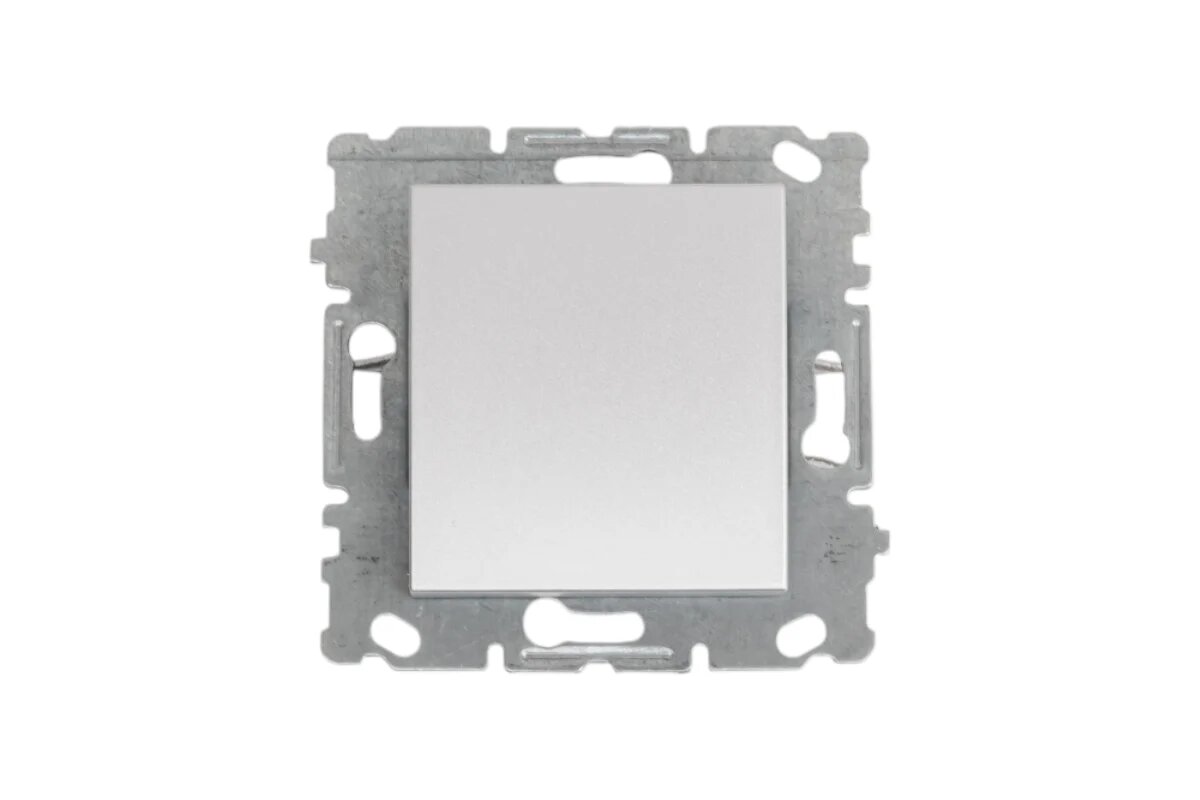 Vesta Electric Silver одноклавишный выключатель без рамки FVK010115SRM, серебристый