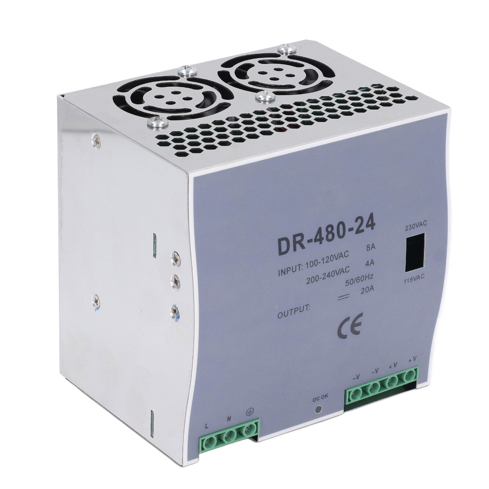 Блок питания 480W, 48V, DIN-рейка, AC-DC