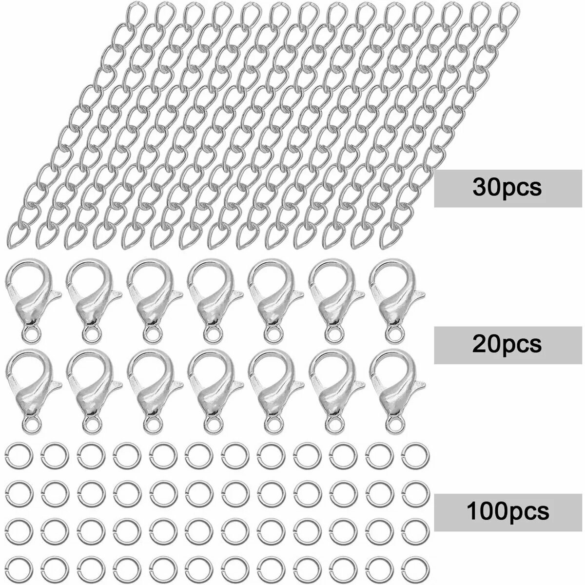 Металлические застежки-лобстеры JHNBY FZ277-White K