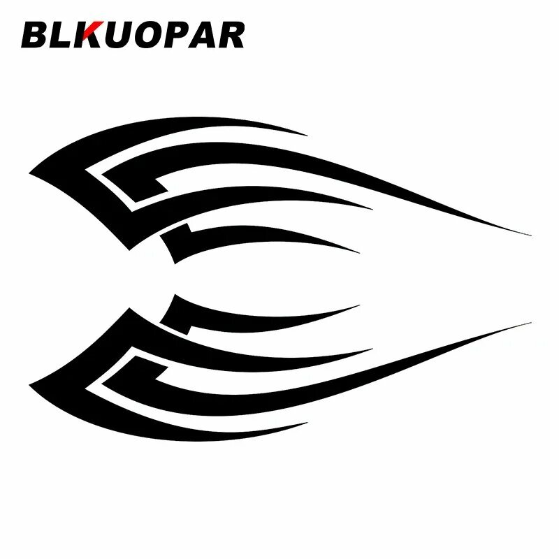 Наклейка на авто BLKUOPAR, племенное пламя, черная