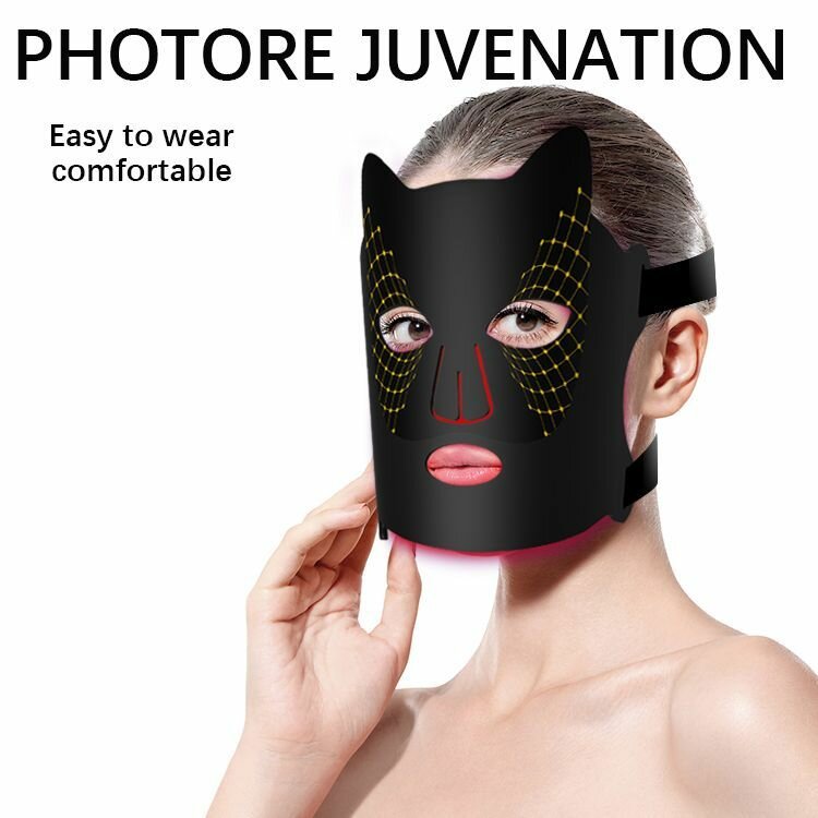 Yashilun beauty mask instrument силиконовая фотонная маска LED большой ряд огней 4-цветной прибор для омоложения кожи beauty instrument