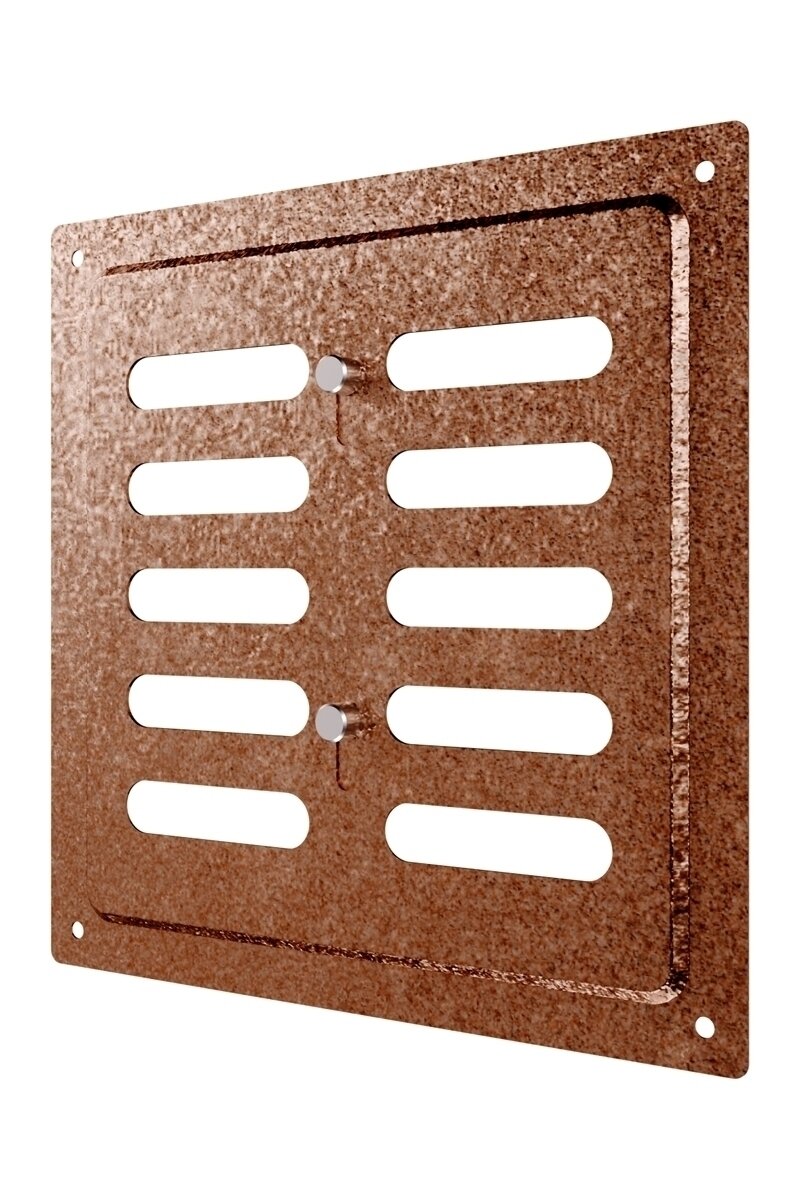 Решетка вентиляционная MER регулируемая 175х175 окраш. сталь Antique copper ERA