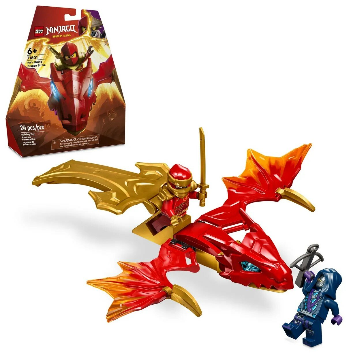 Конструктор LEGO Ninjago 71801 Удар восходящего дракона Кая, 24 детали