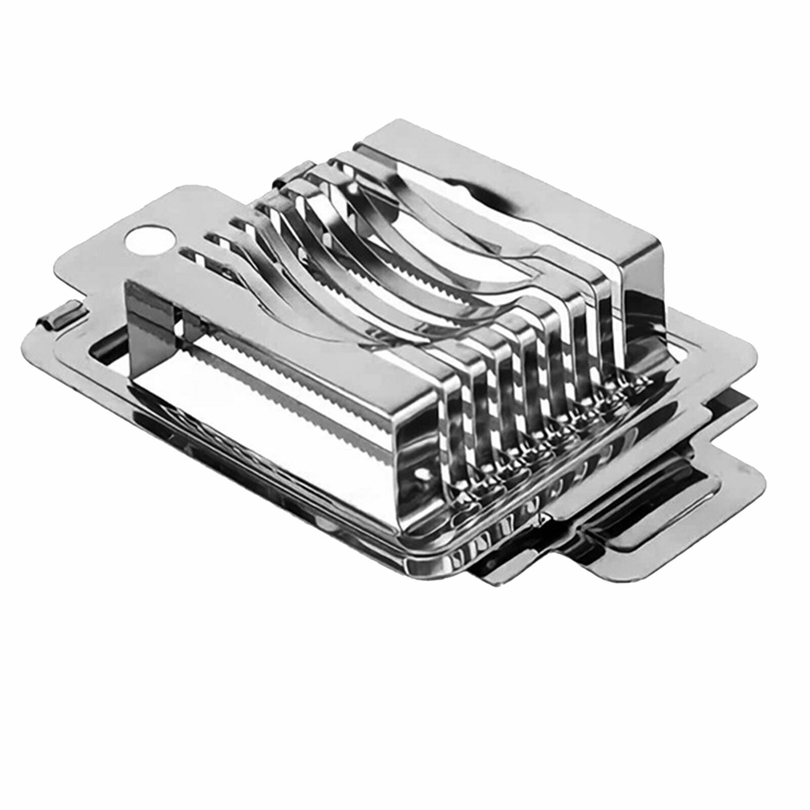 Egg Cutter Stainless Steel Smoothing Cutting Stable Dishwasher Safe Tool for Banana Strawberry Kiwi Fruit Serrated Blade