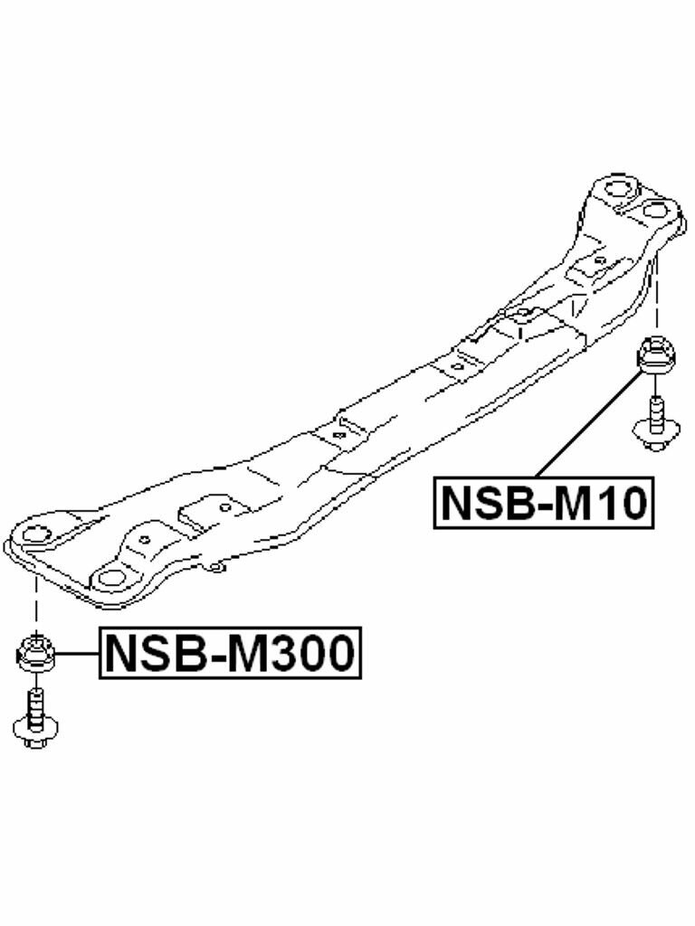 Втулка переднего подрамника NISSAN NSB-M300 FEBEST.