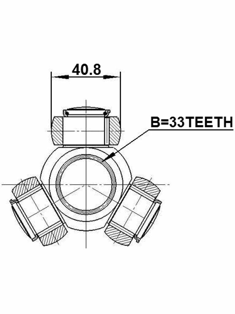 Трипоид 33x40.8 NISSAN 0216-J11 FEBEST.