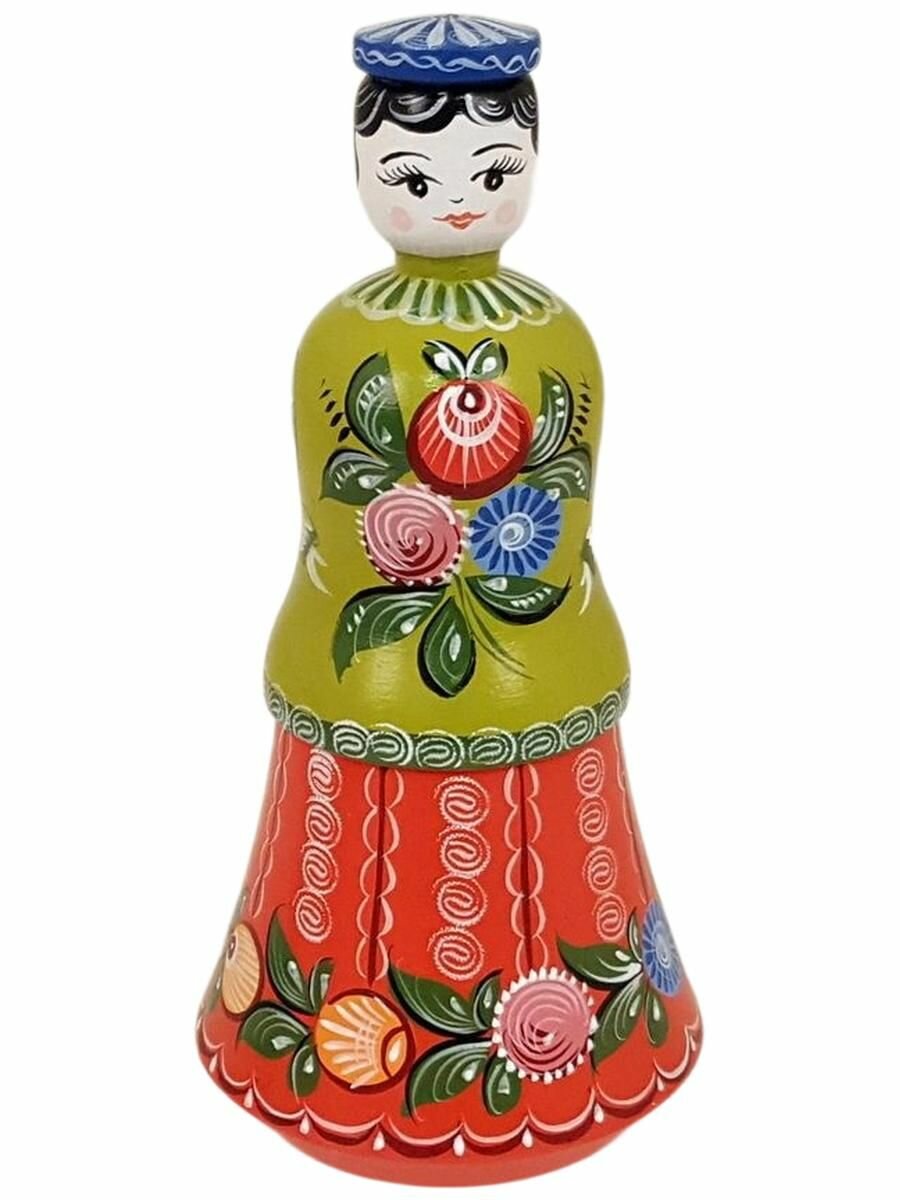 Статуэтка авторская, Городецкая купчиха-2, Городецкая роспись, ручная авторская работа