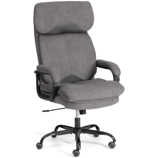 Кресло руководителя Tetchair Duke metal BL ткань, серый