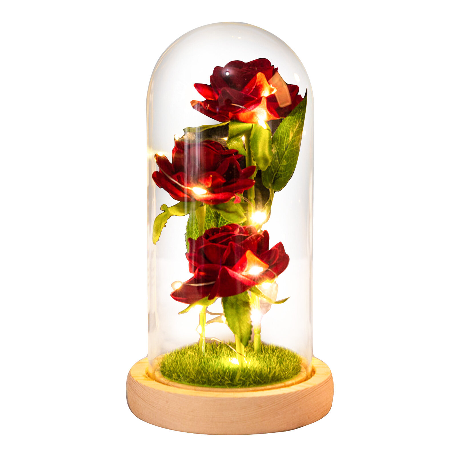 Стеклянный купол розовый орнамент