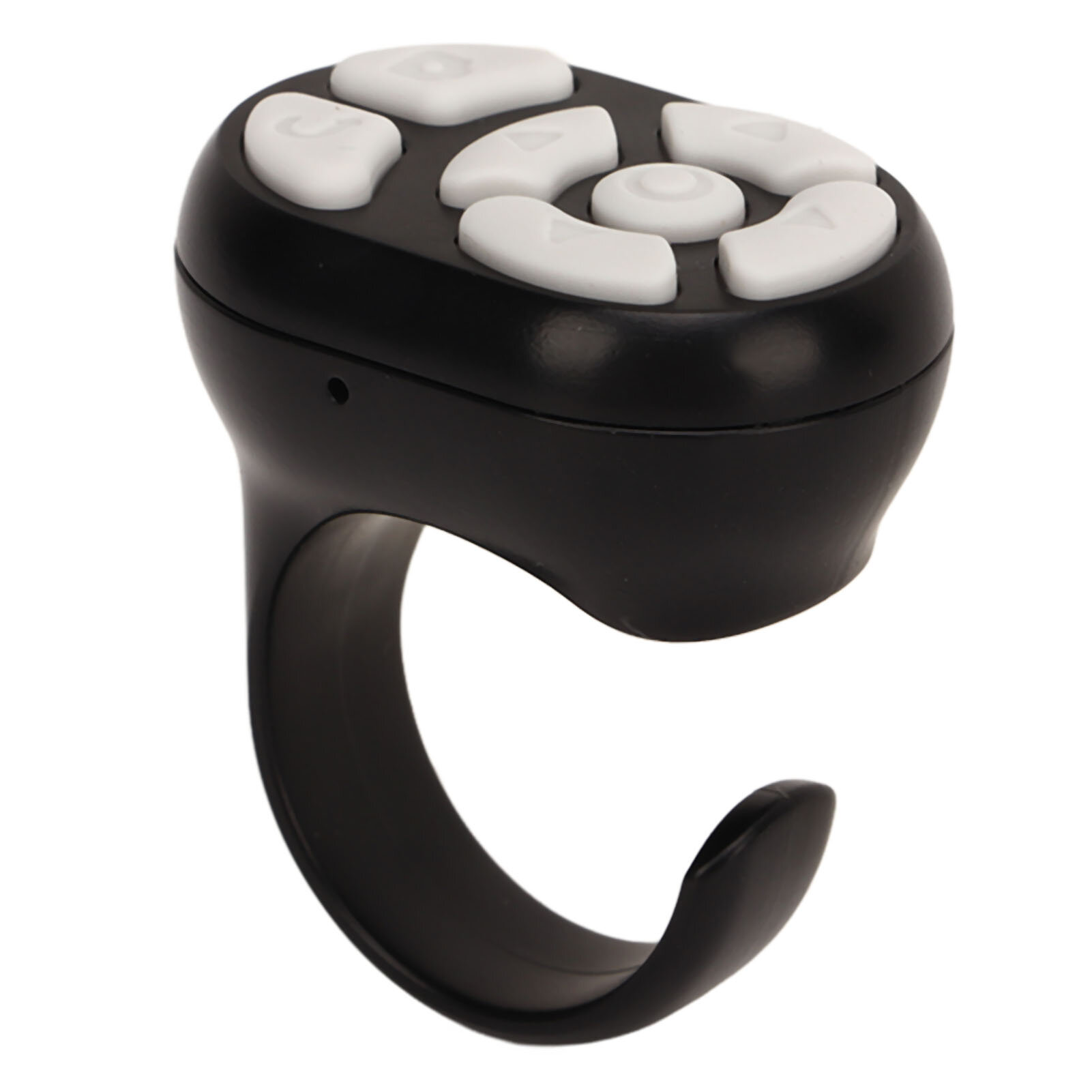 Удаленный пульт Скроллирующее кольцо Bluetooth Приложение Перелистыватель страниц Камера Дальний выключатель Камера Кнопка селфи с зарядным футляром для мобильного телефона Черный