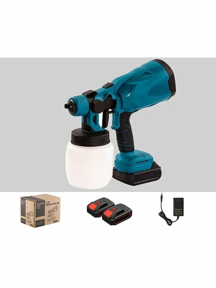 Краскопульт электрический/Многофункциональный / Две батареи + зарядное устройство