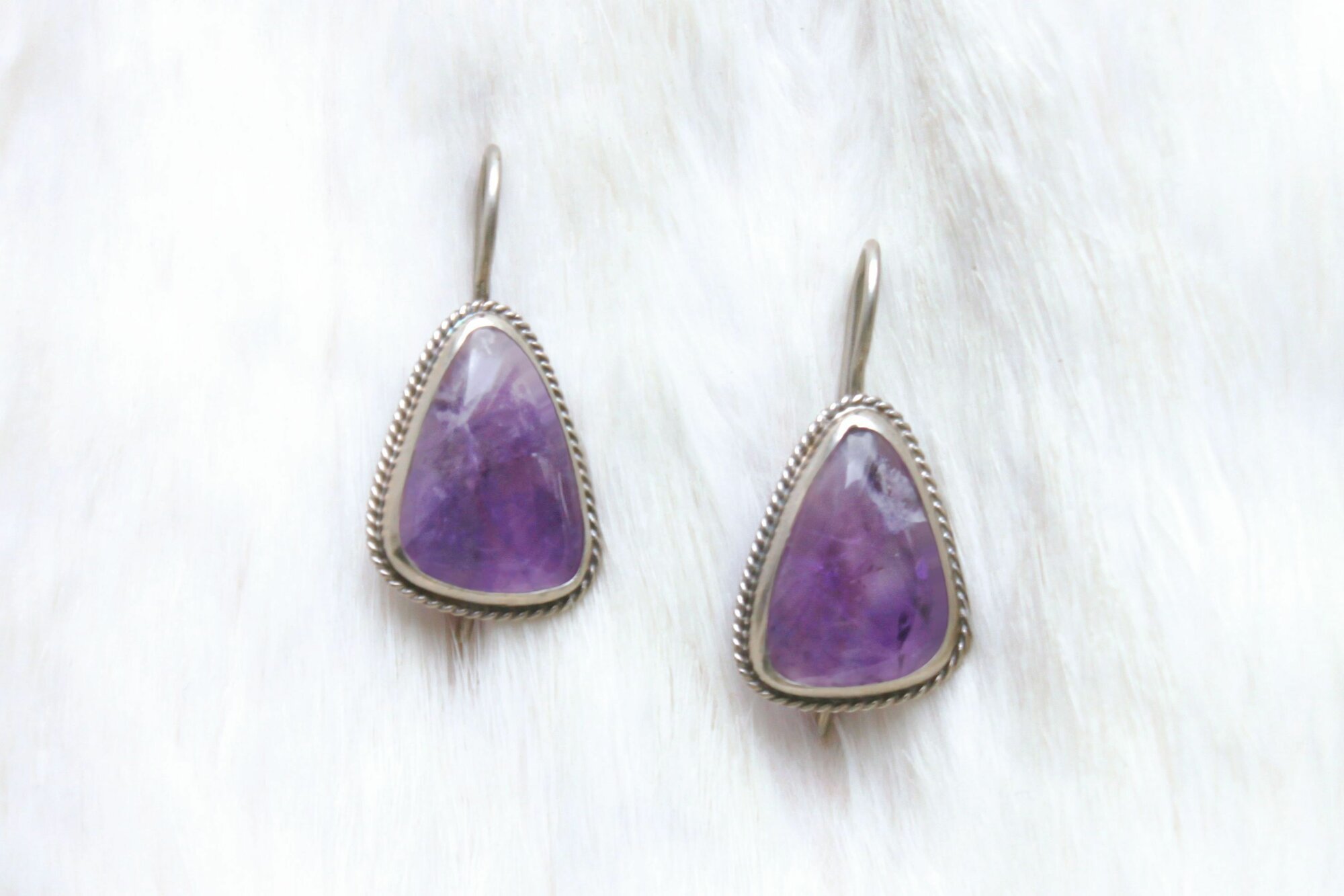 Серьги, аметист