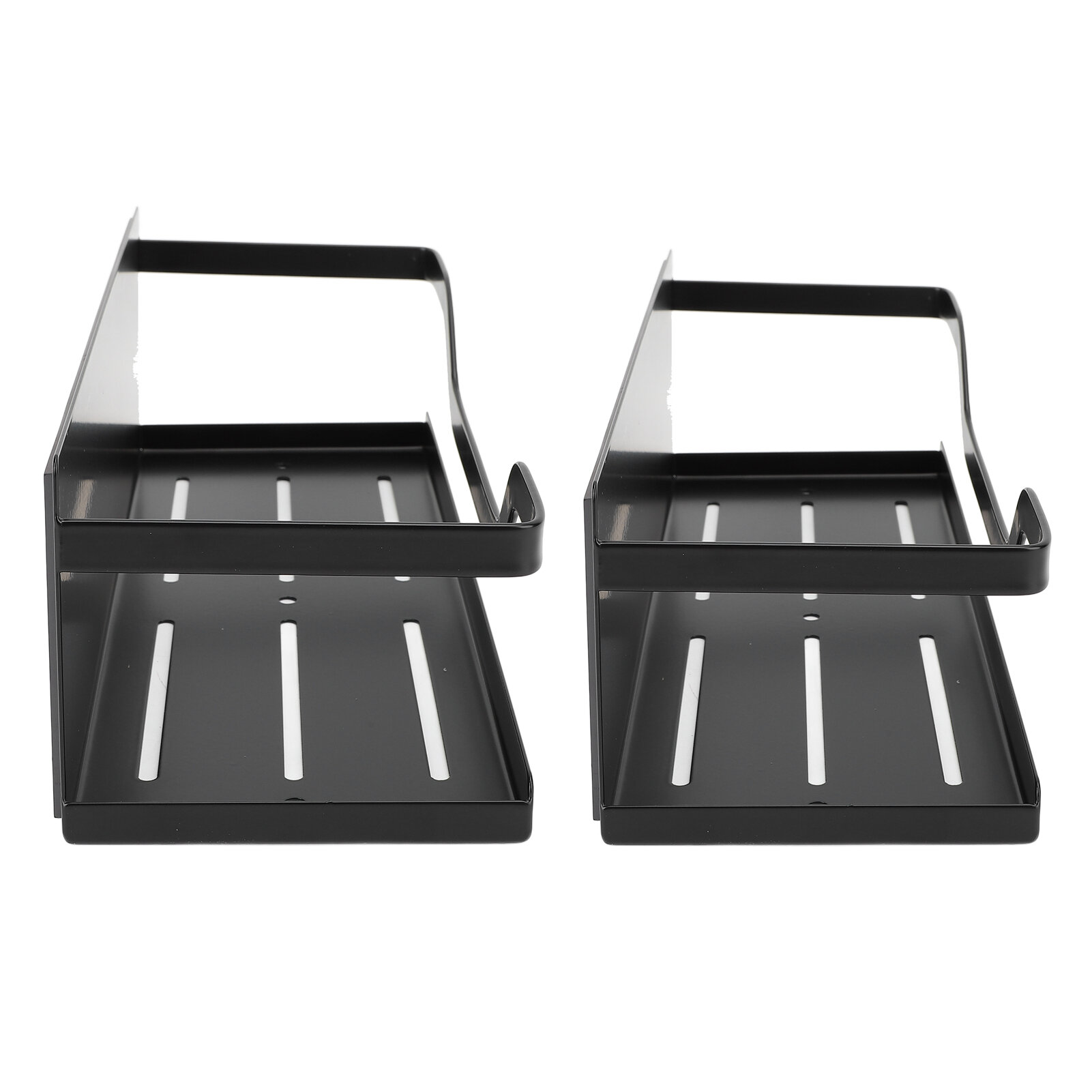 2 шт. магнитная полка для специй для холодильника, углеродистая сталь, компактный органайзер для специй, магнитная полка для кухонных банок, бутылки для приправ, черный