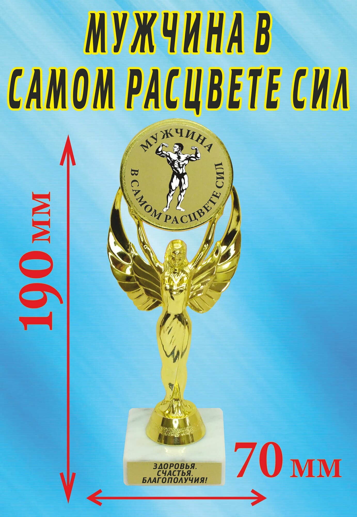 Кубок подарочный Ника " Мужчина в самом расцвете сил ".