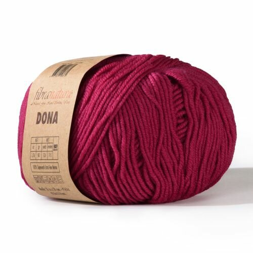 Пряжа Fibra Natura DONA 106-09 (5 мотков по 50г/115м) ягодный